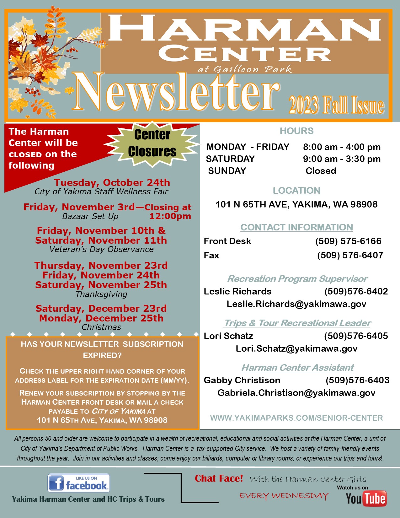 Harman Center at Gailleon Park | Yakima Parks and Recreation