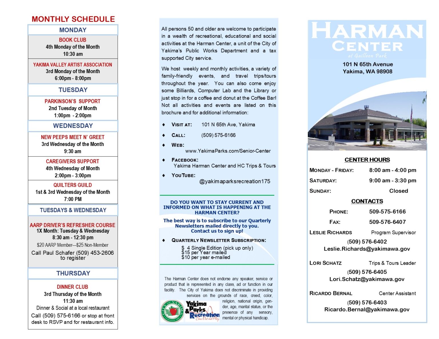 Harman Center at Gailleon Park | Yakima Parks and Recreation